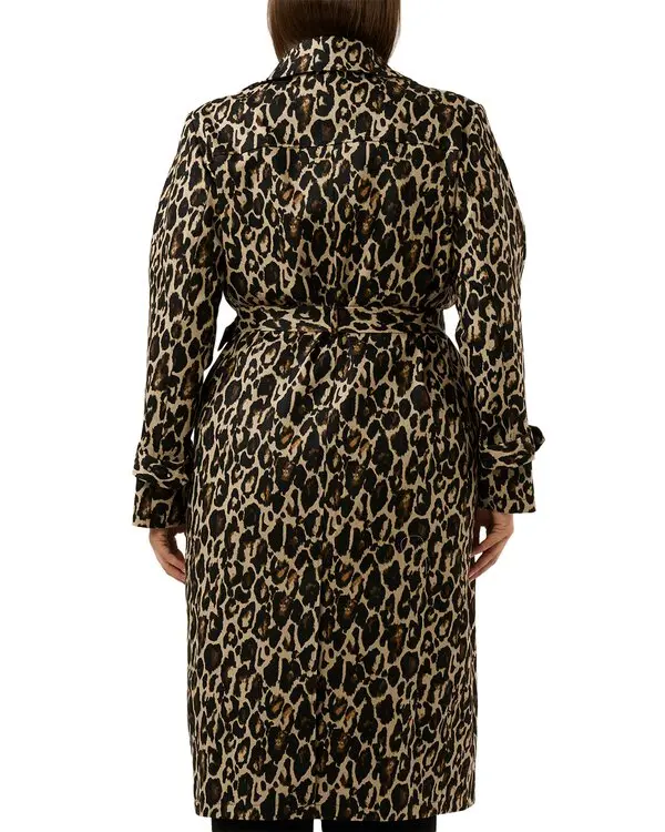 ESTELLE Shari Print Trench Coat - Leopard