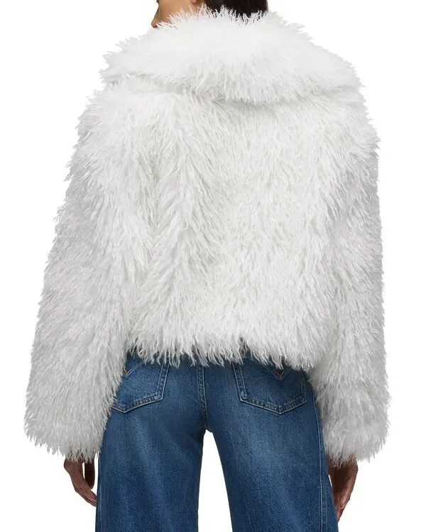 Hudson Jeans Mongauxlian Cropped Faux Fur Jacket