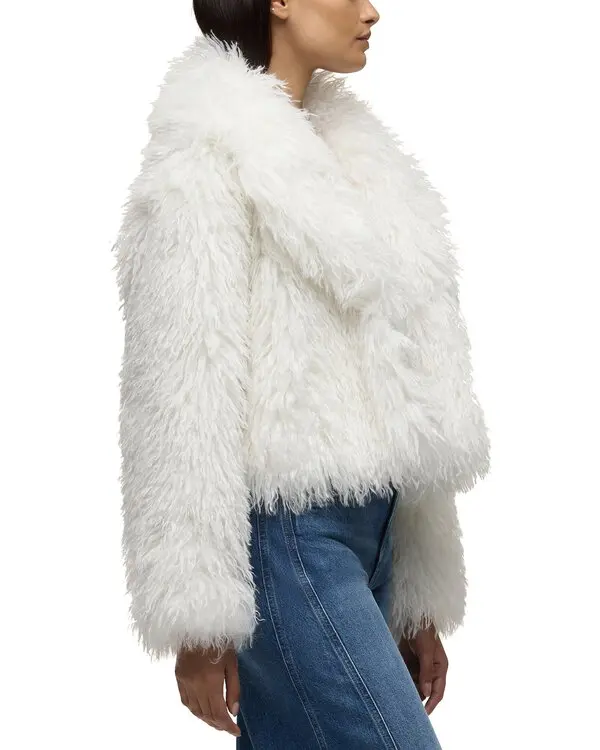Hudson Jeans Mongauxlian Cropped Faux Fur Jacket