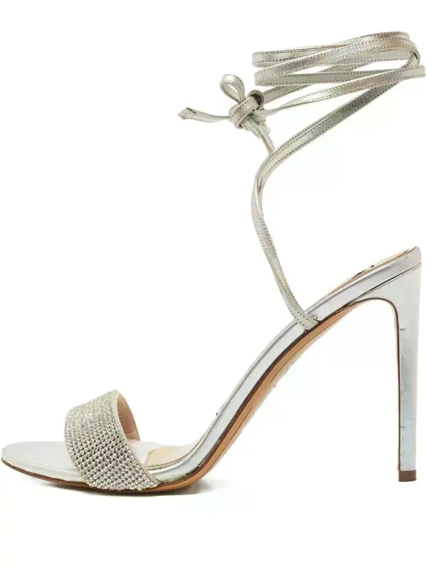 Alexandre Vauthier Crystal Embellishment Ankle Tie Stiletto Sandals