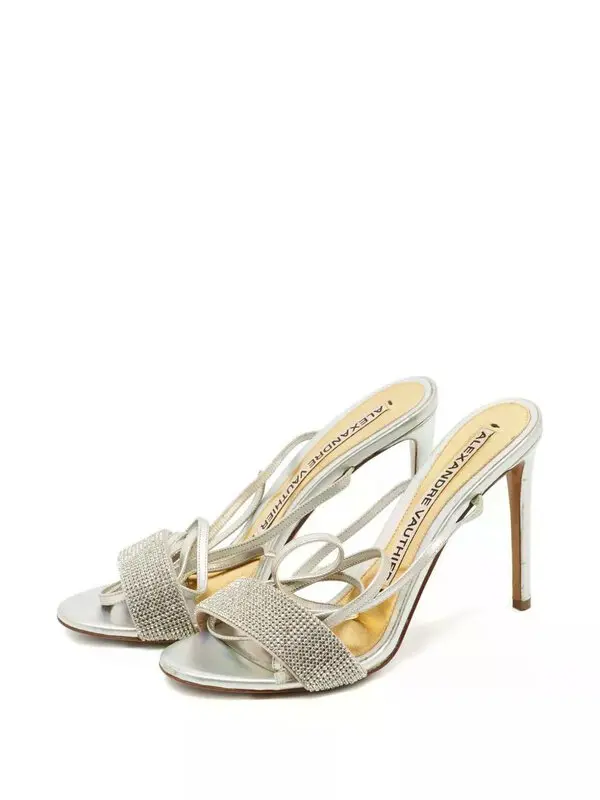 Alexandre Vauthier Crystal Embellishment Ankle Tie Stiletto Sandals