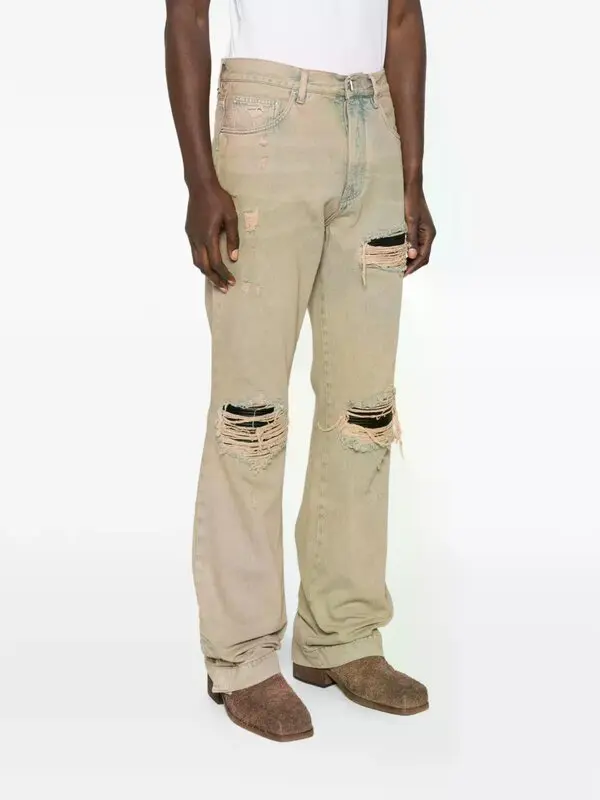 Amiri Ripped Jeans - Neutrals
