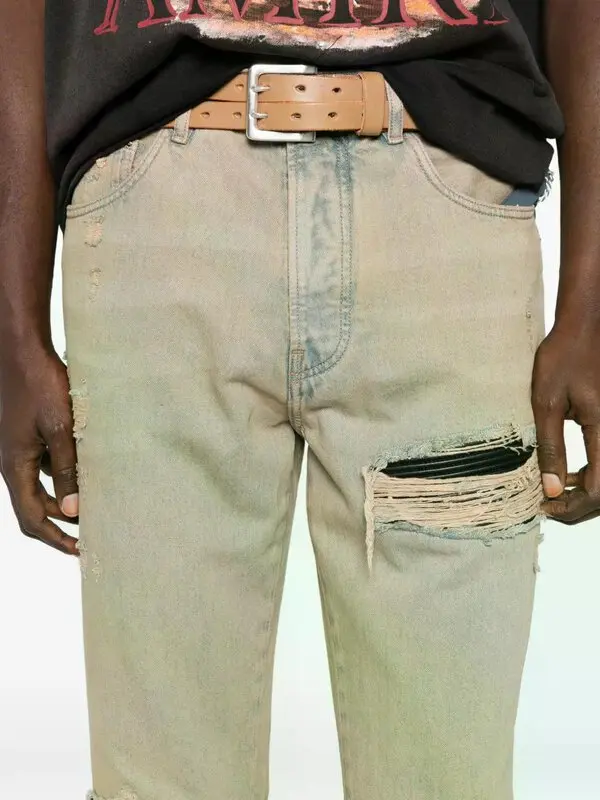 Amiri Ripped Jeans - Neutrals