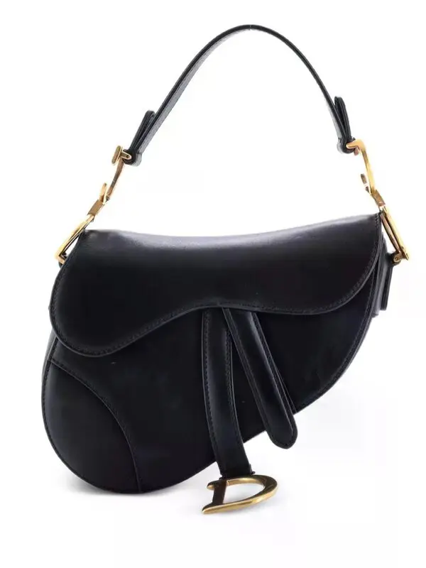 Dior Leather Saddle Mini Shoulder Bag - Black