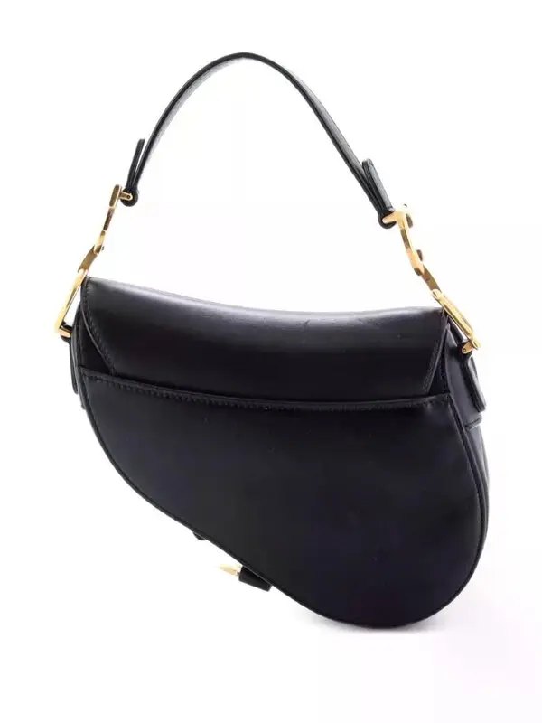 Dior Leather Saddle Mini Shoulder Bag - Black