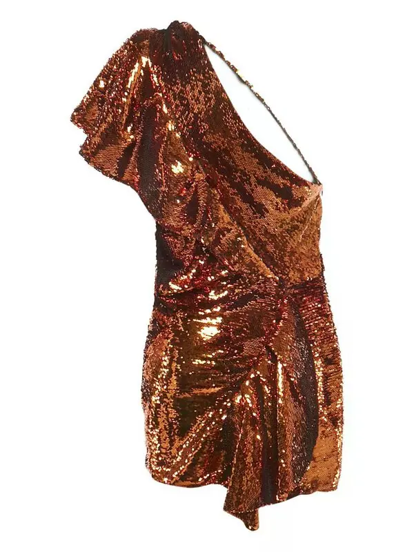 Alexandre Vauthier Sequin-embellished One-shoulder Mini Dress