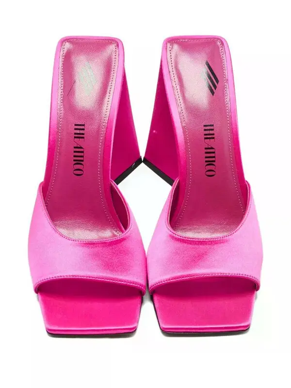 Attico Devon Satin Sandals - Pink
