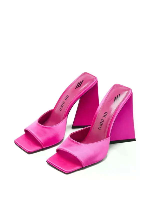 Attico Devon Satin Sandals - Pink