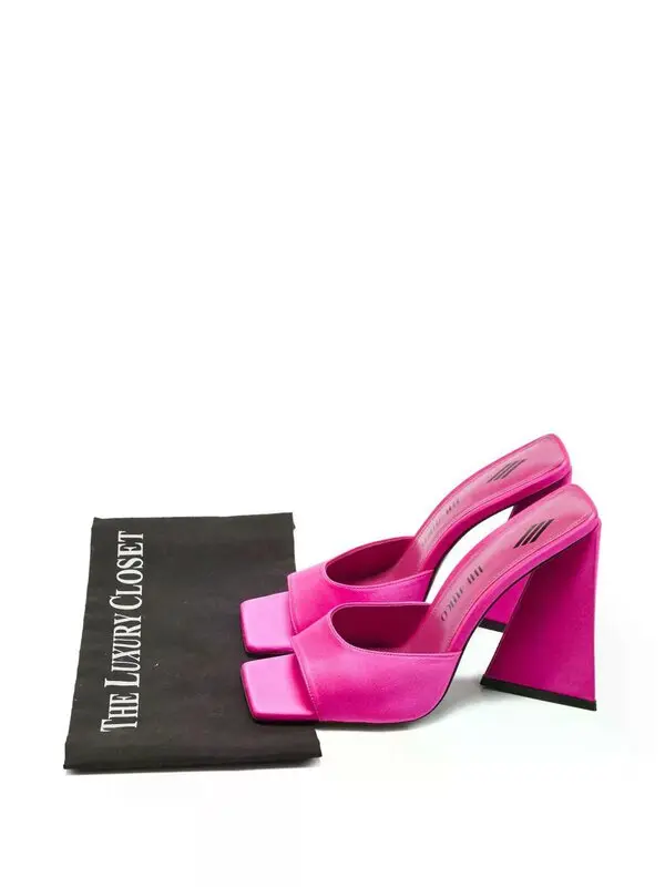 Attico Devon Satin Sandals - Pink