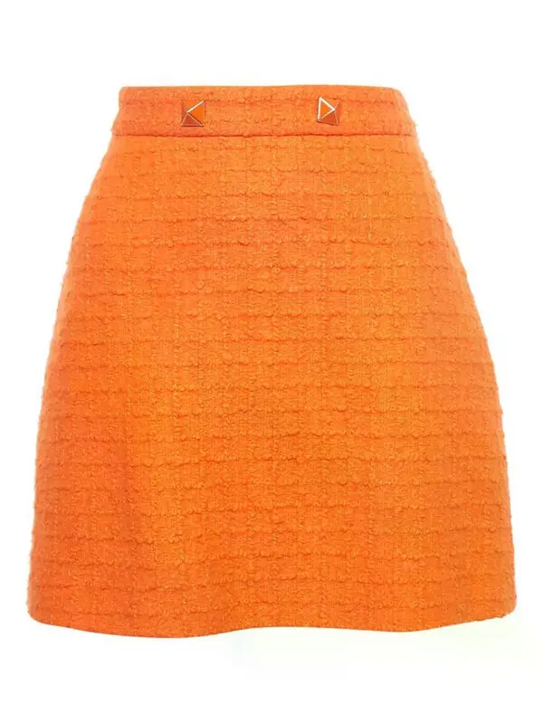 Valentino Garavani Tweed Embellished Jacket And Skirt Set