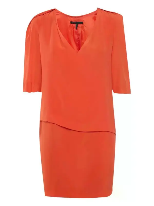 Maje Silk V-neck Mini Dress