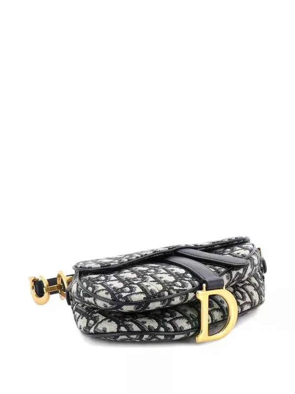 Dior Saddle Handbag Oblique Canvas Mini Shoulder Bag - Blue