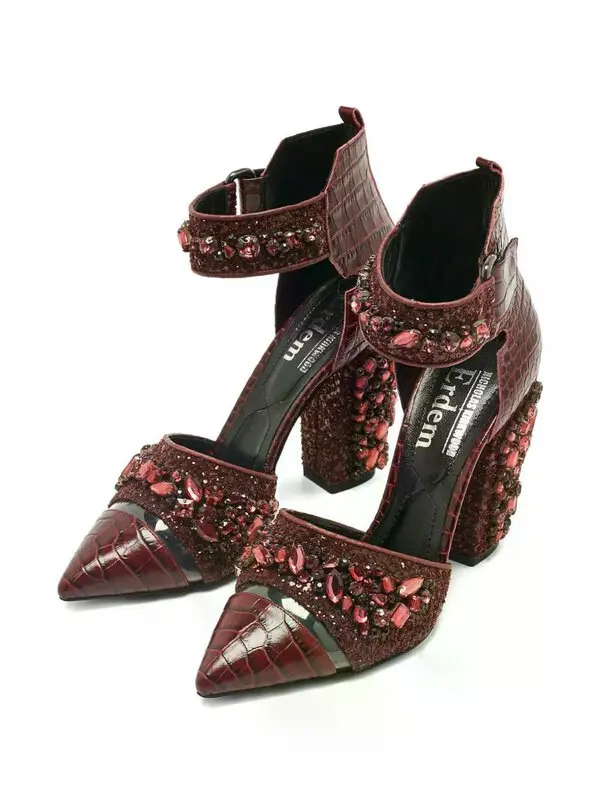 NICHOLAS KIRKWOOD Croc-embossed Crystal Pumps