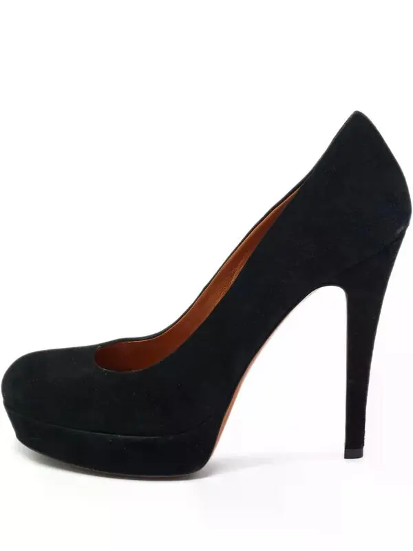 Gucci Suede Platform Heeled Pumps