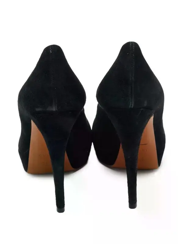 Gucci Suede Platform Heeled Pumps
