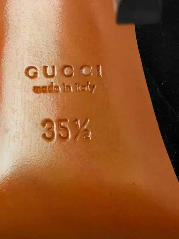 Gucci Suede Platform Heeled Pumps