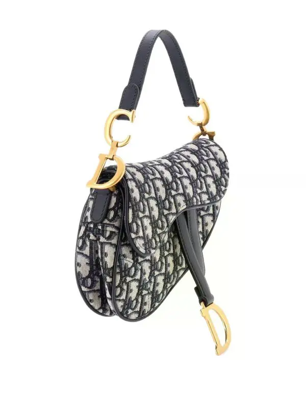 Dior Saddle Handbag Oblique Canvas Mini Shoulder Bag - Blue