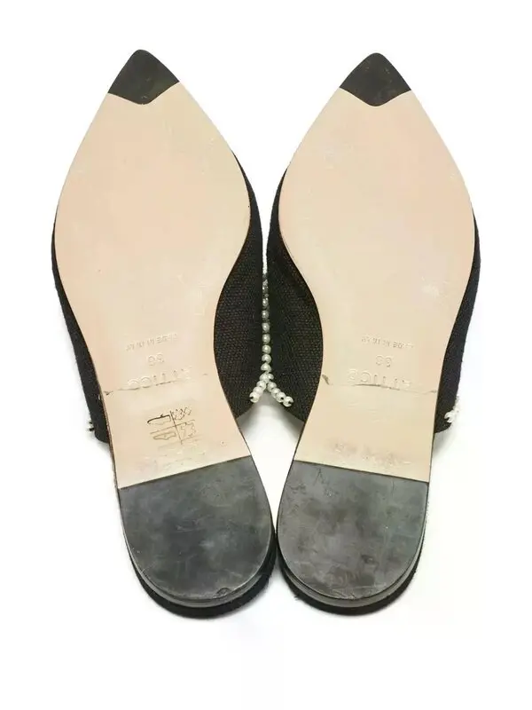 Attico Embellished Canvas Mules