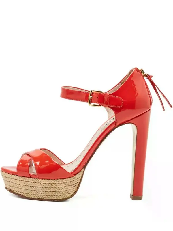 Miu Miu Platform Cross-strap Heeled Sandals