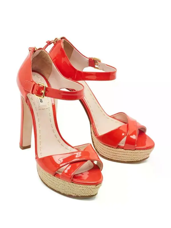 Miu Miu Platform Cross-strap Heeled Sandals