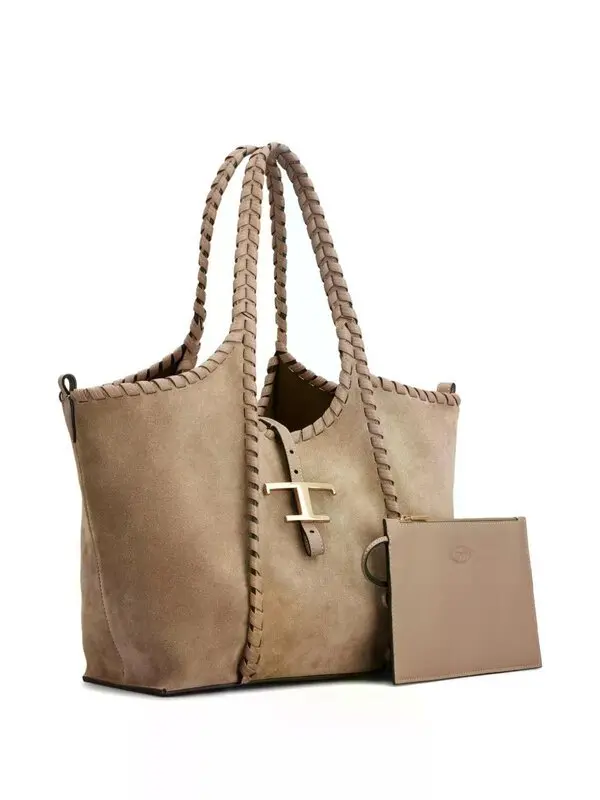TOD'S Braided Pendant Shopping Tote Bag