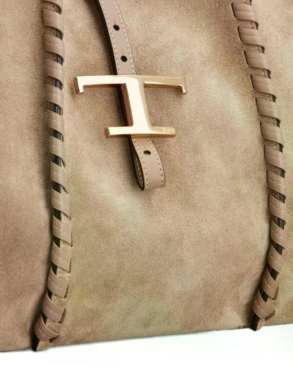 TOD'S Braided Pendant Shopping Tote Bag