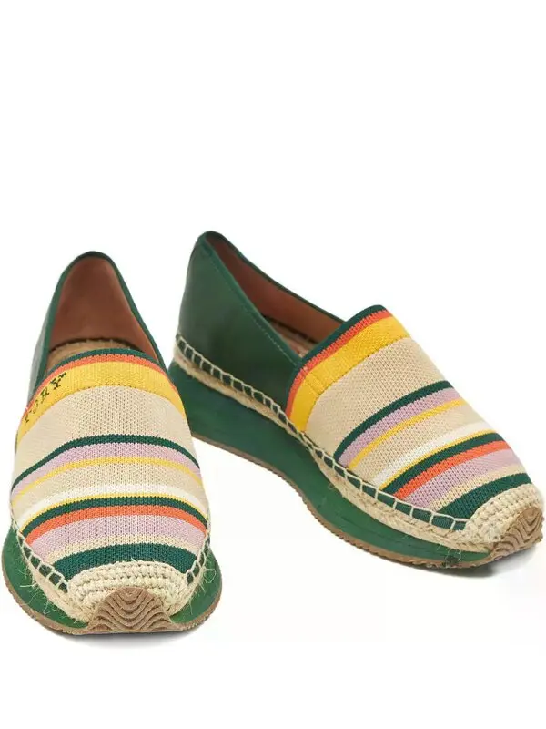 Tory Burch Knit Leather Espadrilles
