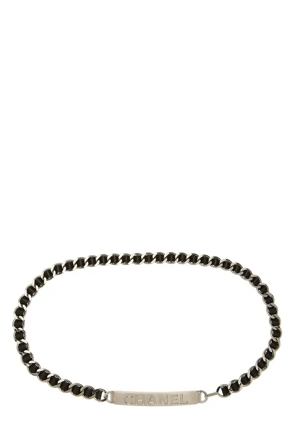 Chanel Logo Chain Link Belt - Black