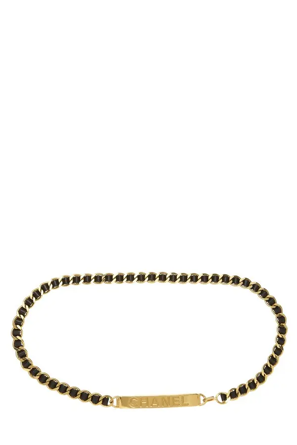 Chanel Logo Chain Belt - Black