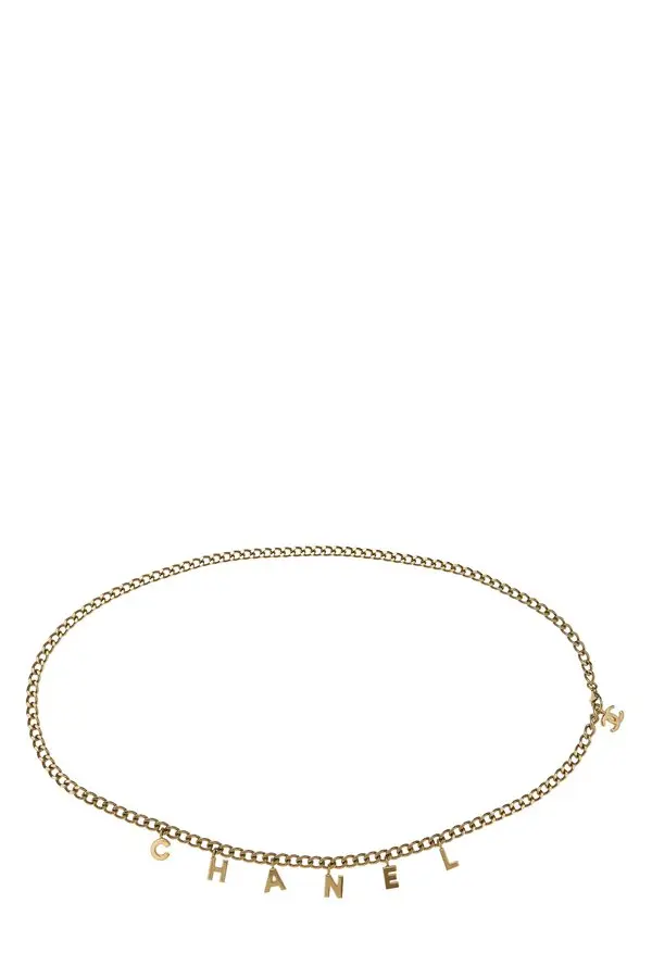 Chanel Logo Letter Chain Belt - Gold