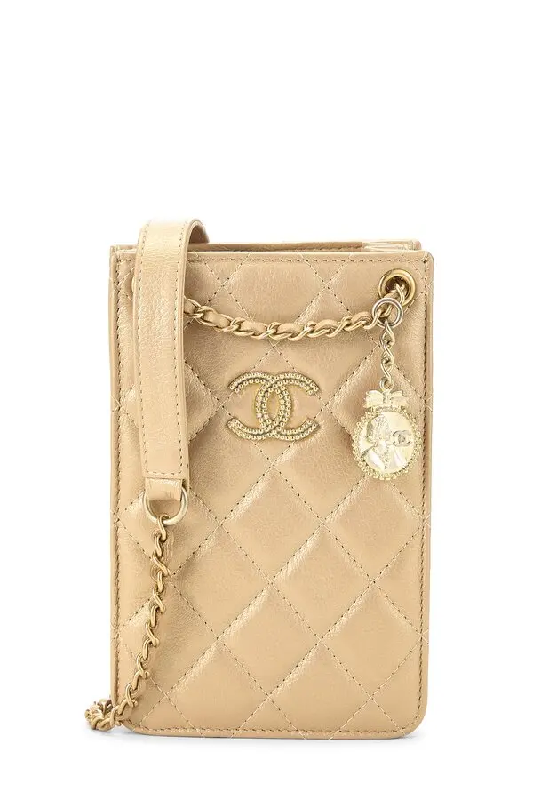 Chanel Lambskin Leather Smartphone Holder - Beige
