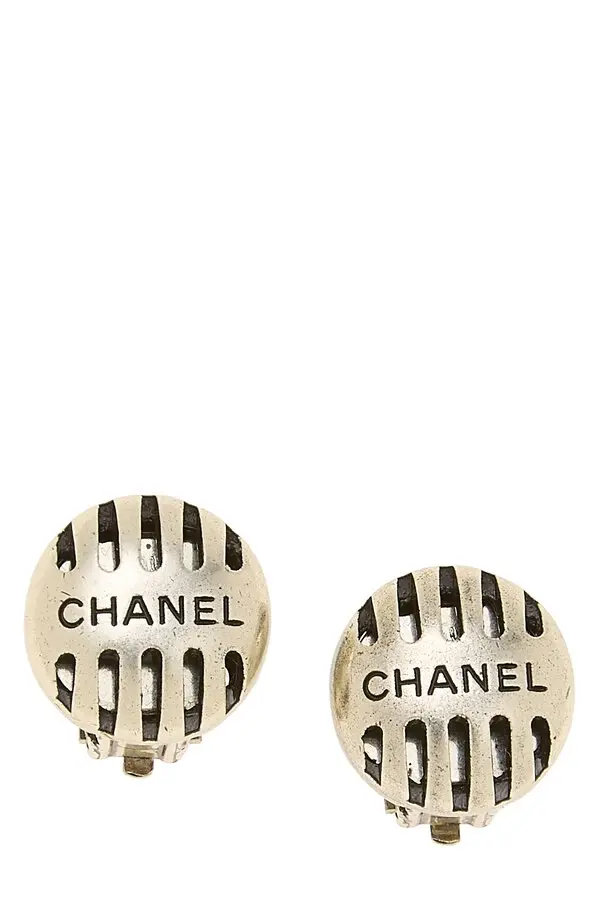 Chanel Button Earrings