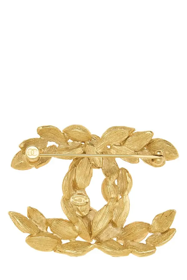 Chanel Crystal 'cc' Wheat Pin