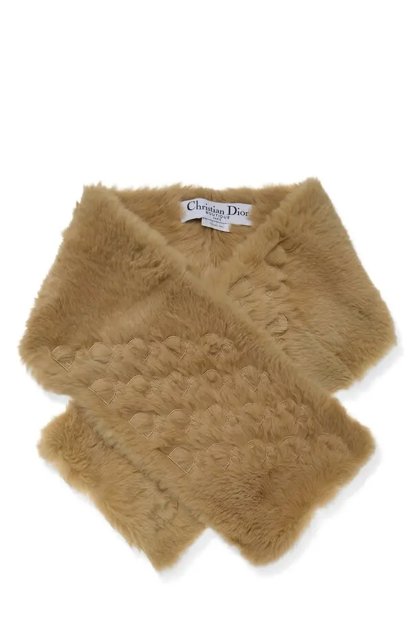 Dior Fur Muffler - Brown