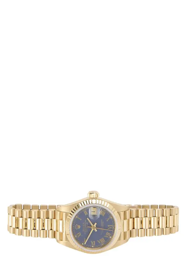 Rolex 69178 Yellow Gold Roman Dial President - Blue