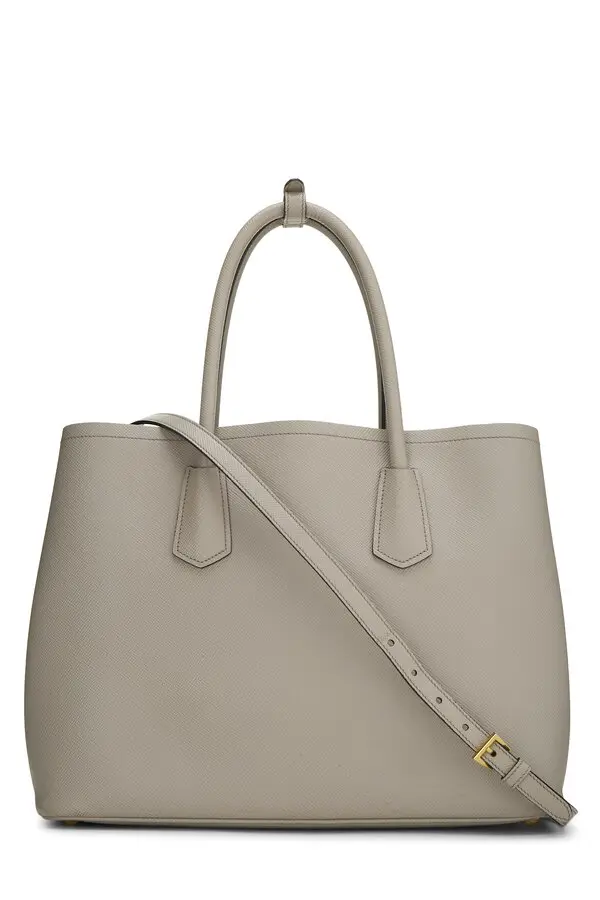 Prada Saffiano Double Bag - Beige