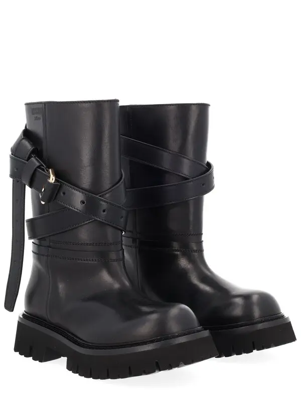 Moschino Tie-me Boots - Black