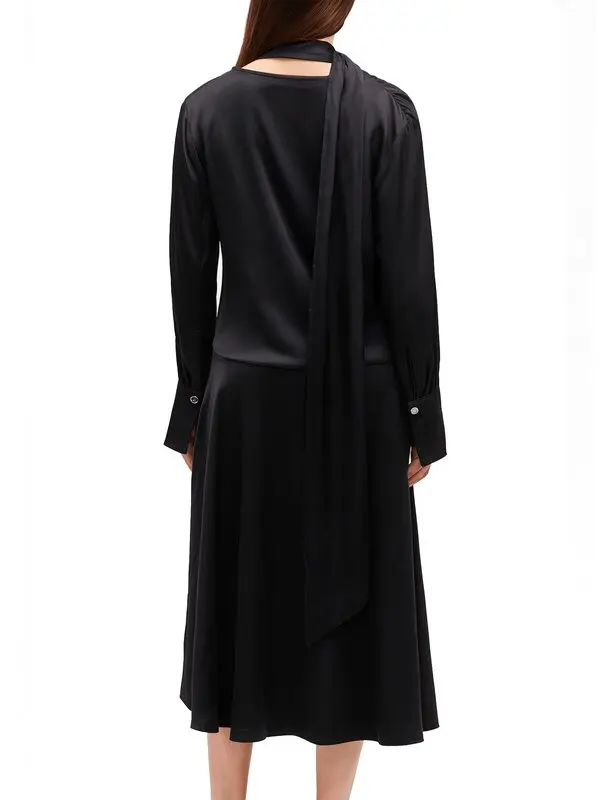 GANNI Midi Dress With Scarf