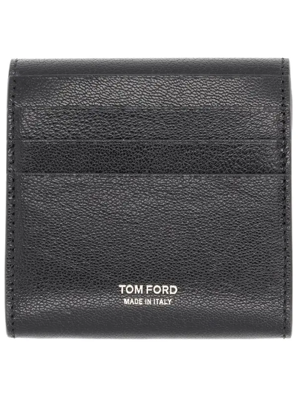 TOM FORD Leather Card Holder - Black