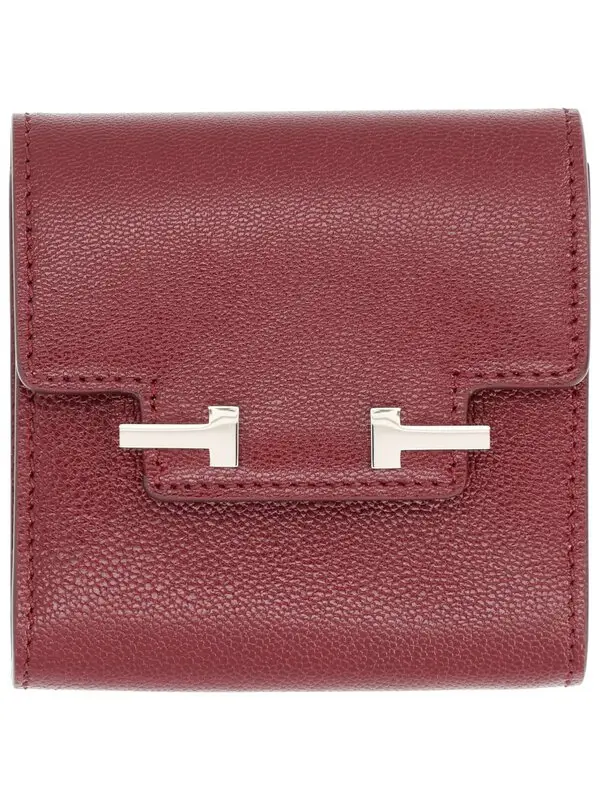 TOM FORD Leather Card Holder - Red