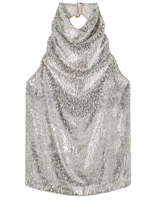 Stella McCartney Fil Coupe Top - Silver