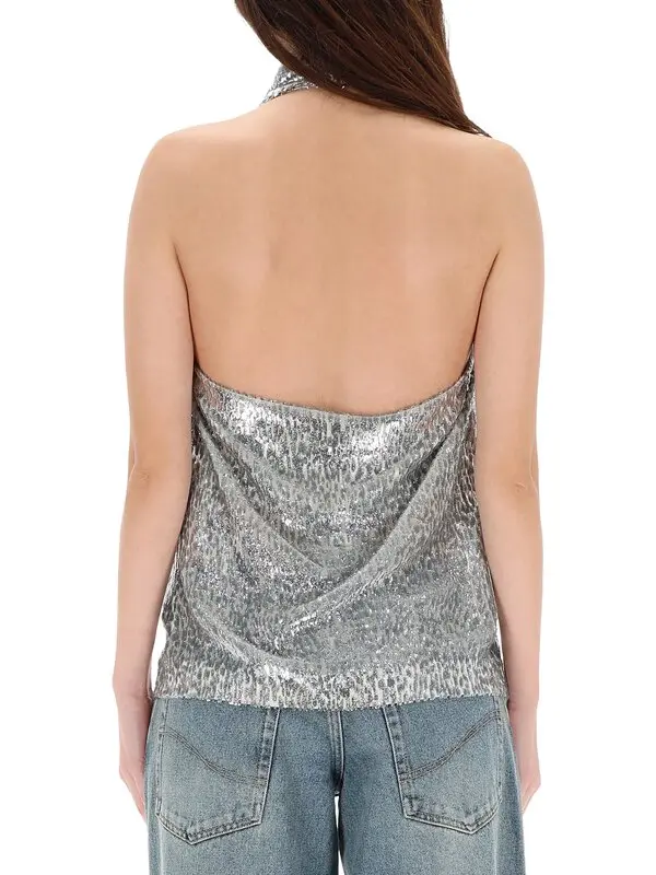 Stella McCartney Fil Coupe Top - Silver