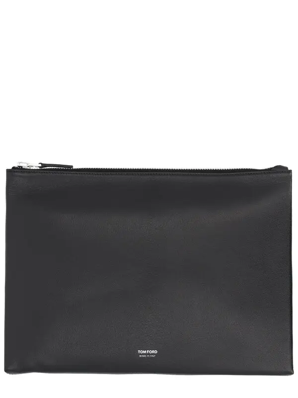 TOM FORD Leather Clutch - Black