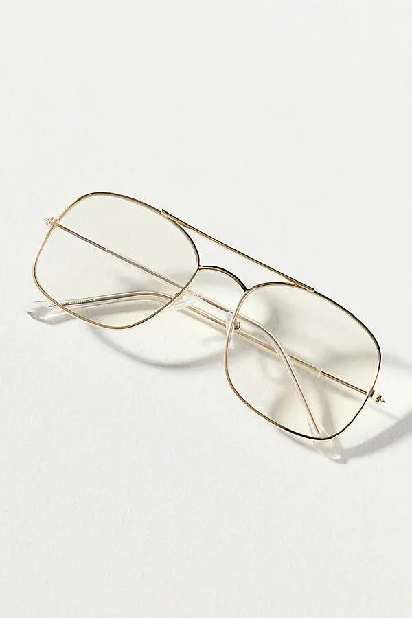 I-SEA Metal Aviator Bluelight Readers - Gold
