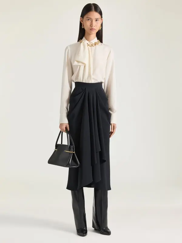 Givenchy Draped Midi Skirt