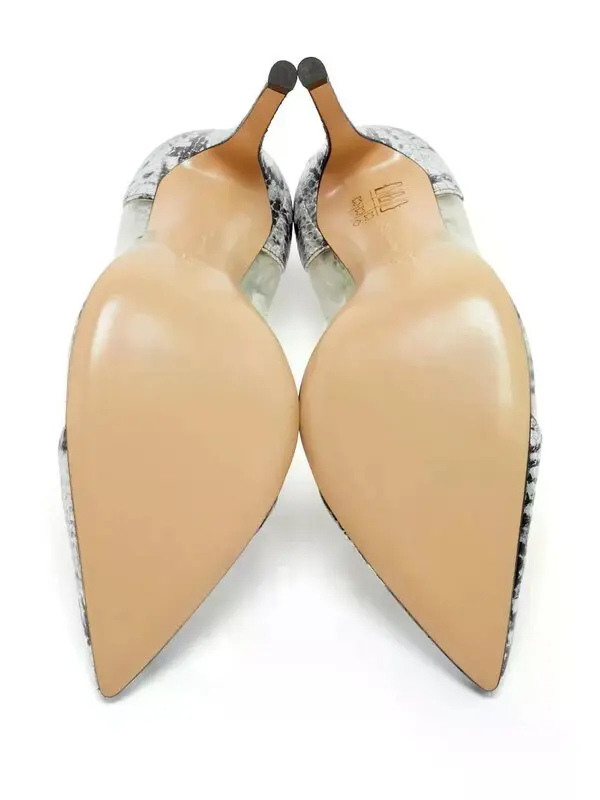 GIANVITO ROSSI Snakeskin-embossed Pointed-toe Stiletto Pumps