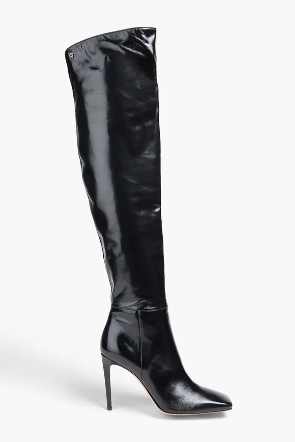 GIANVITO ROSSI Christina Glossed-leather Over-the-knee Boots