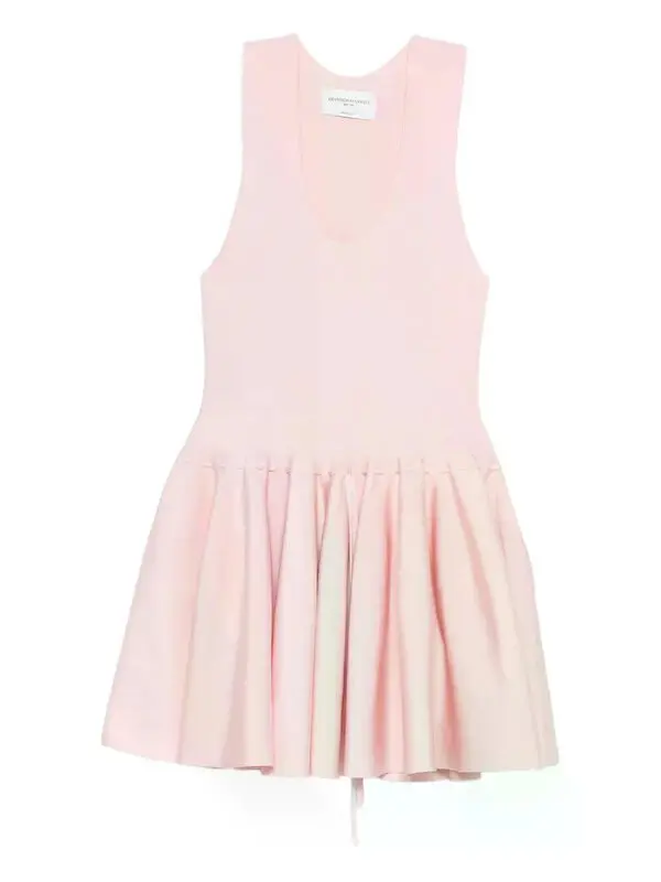 Brandon Maxwell Tulip Knit Mini Dress - Pink