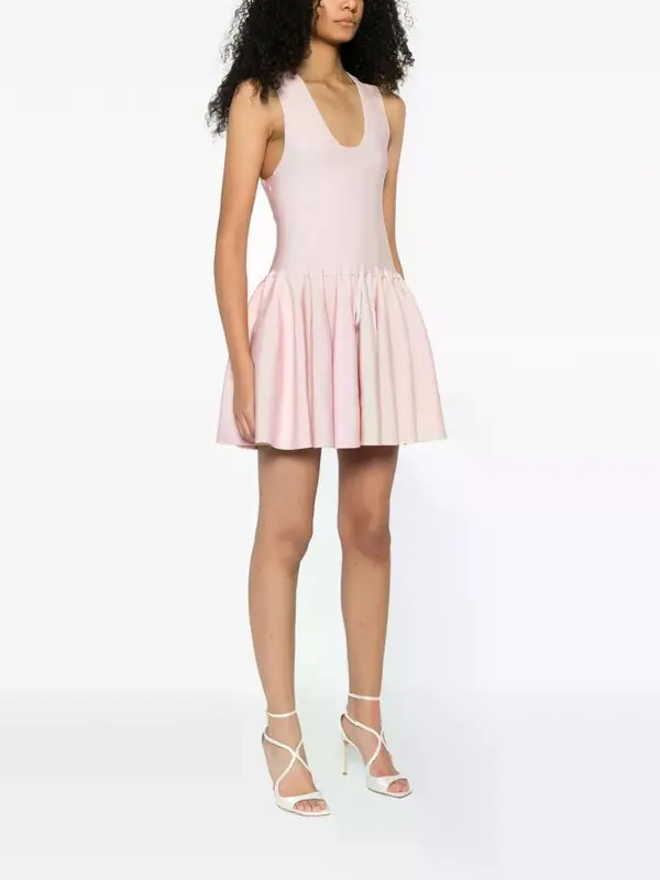 Brandon Maxwell Tulip Knit Mini Dress - Pink