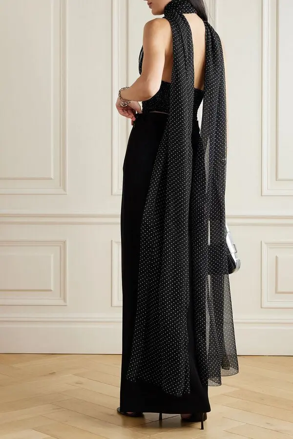 Dolce & Gabbana Polkadot Silk-chiffon Top